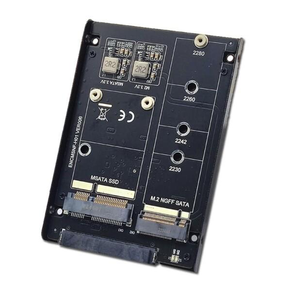xiwai デュアル MSATA NGFF B+M SSD カード JBOD Raid0 スパンブリッジから 2.5 インチ SATA コンボ HDD ディスクドライブエンクロージャ商品コード：49069850079型番：SA-060-XY...