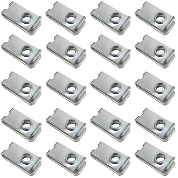 M6クリップナット 20個セット u字クリップ 24*11mm ファスナークリップ Uナット バイク 家具 固定用パーツ 脱落防止 汎用品商品コード：49070045985型番：xxc5サイズ：直径10mm、高さ25mmカラー：シルバー仕様...