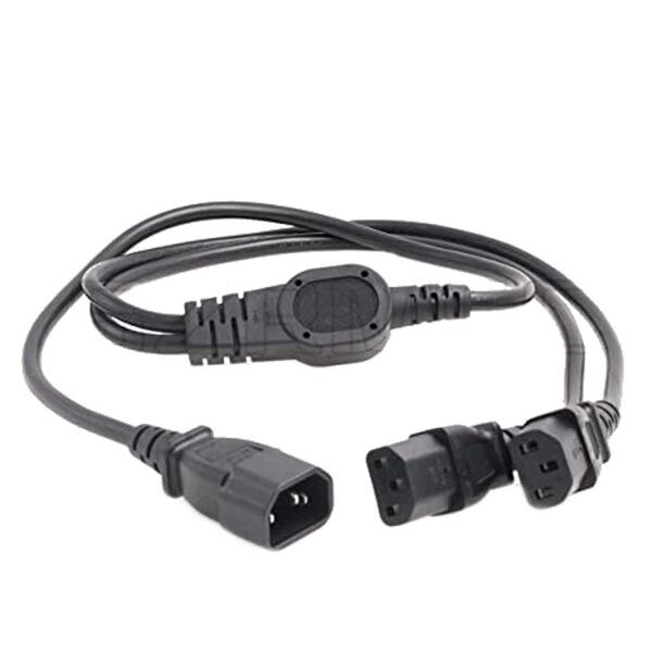 UPS PDU サーバー Y スプリッター電源コード IEC320 C14 に 2 x C13 10 a 250 v 延長ケーブル (2xC13, 1M)商品コード：49070623666型番：7q-l2m-a-jサイズ：2xC13, 1M...