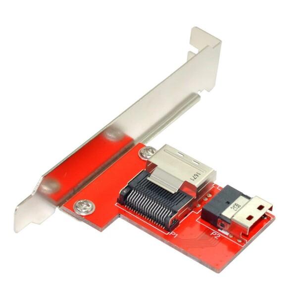 Chenyang Slimline SAS SFF-8654 PCI-Express 4.0 to Mini SAS SFF-8087 PCBA メスアダプター ブラケット付き商品コード：49070623673型番：CY-SF-045PCI...