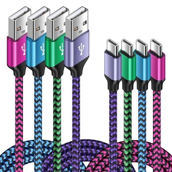 USB Type C ケーブル  iPhone 16充電ケーブル 3A急速充電 QC3.0対応 タイプｃ充電ケーブル 高耐久 ナイロン iPhone 16 15 15Plus 15Pro 15Pro Max,Xperia XZ XZ2 XZ...