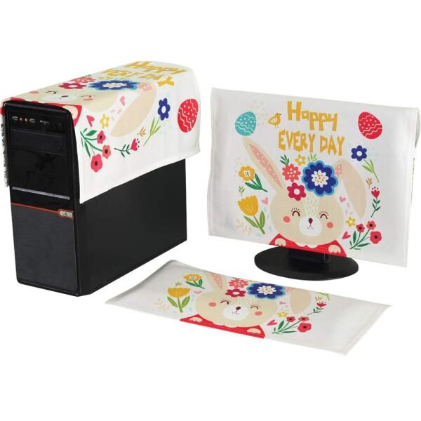 HIGHAWKモニターカバー セット PCカバー ディスプレイ キーボードカバー 防塵 保護 液晶 可愛い（兎B 23-24インチ）商品コード：49070820347型番：DNZ1サイズ：23-24インチカラー：兎B良質なポリエステル素材を...