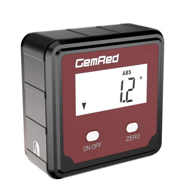 GemRed デジタル角度計 4*90° デジタル水平器 LCDディスプレイ バックライト付き 磁石 レベルボックス 分度器 高精度傾斜計 電池を含む商品コード：49071060732型番：802カラー：ブラック【水平器 デジタル】測定範囲...