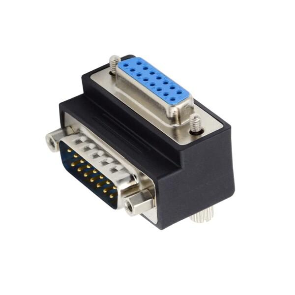 NFHK DSUB RS232 D-subminiature 15ピンオスナット-メスネジ延長アダプター DBコネクタ 90度角度付き商品コード：49071082938型番：DB-017-UPカラー：ブラックD-sub コネクターは、基本的...
