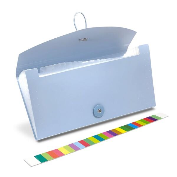 (Taiko) ドキュメントファイル (13ポケット/仕分けシート付き) 領収書入れ レシート保管 (ブルー)商品コード：49071610425型番：TU-K0011カラー：ブルー