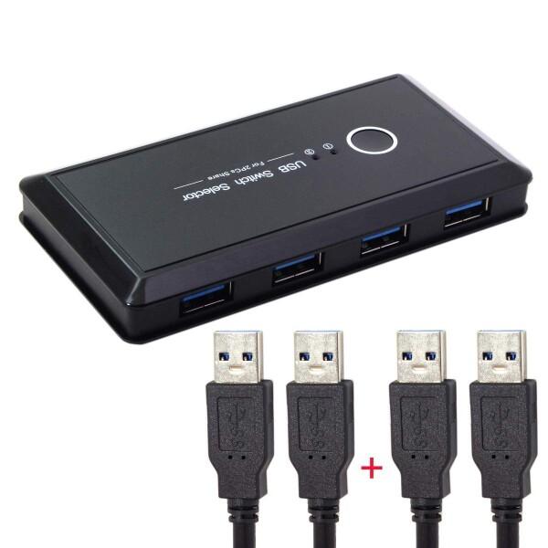 xiwai JSER KVM USB 2.0またはUSB 3.0スイッチセレクター 2ポートPC キーボードマウススキャナープリンター用4つのデバイスを共有 (USB 3.0)商品コード：49071685510型番：U3-025-XYカラー...