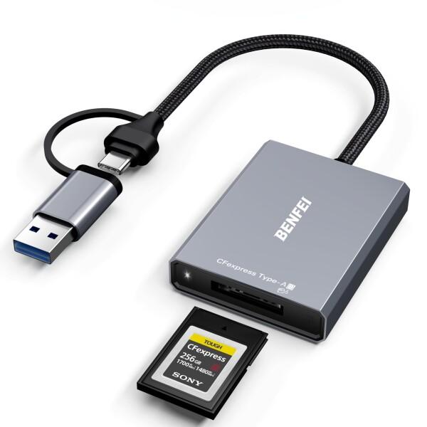 BENFEI CFexpress タイプA カードリーダー, USB 3.2 (Gen 2) 10Gbps, USB-C&amp;USB-A 2-in-1 Type A CFexpress アダプタ Windows/Mac/Linux/An...