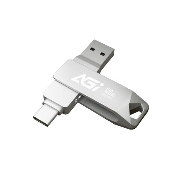 AGI USBメモリ 128GB USB3.2 Gen1 USB Type-C/Type-A 最大読み取り速度 120MB/s 外付けメモリ iPhone/iPad/Android/PCなど複数のデバイスのデータバックアップと転送に対応 U...