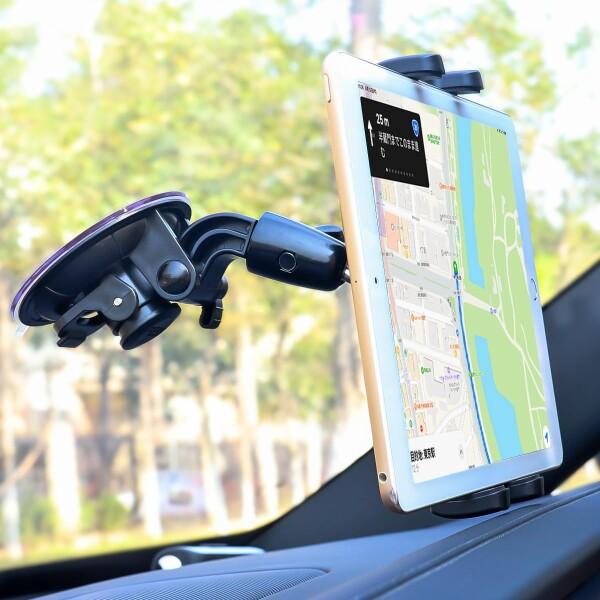 フロントガラス タブレット ホルダー 車載 ipad スタンド 車 真空吸盤式 力ー運転席 くるまあいぱっど ホルダー スマホマウント 360度回転 自由調節 取り付け簡単 安定性 日本語説明書付き 4-13インチ多機種対応：iPad Pr...