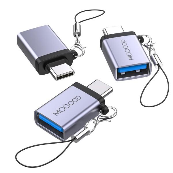 MOGOOD USB CからUSBアダプタ USB CアダプタからUSB USB CオスからUSB 3.0メスアダプタ変換器はノートパソコン、携帯電話、充電器、ゲームボード、充電宝、その他のType-Cデバイスに互換性がある商品コード：49...