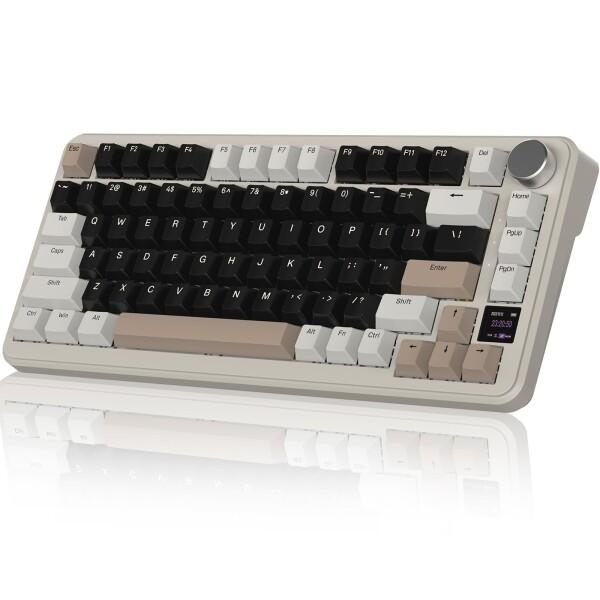 ATTACK SHARK X85Pro ゲーミングメカニカルキーボード ブルーベリースイッチ ガスケットマウント リニア PBTキーキャップOEMカスタマイズ ワイヤレス 無線 3接続モード 2.4G/Bluetooth/USB-C TFT...