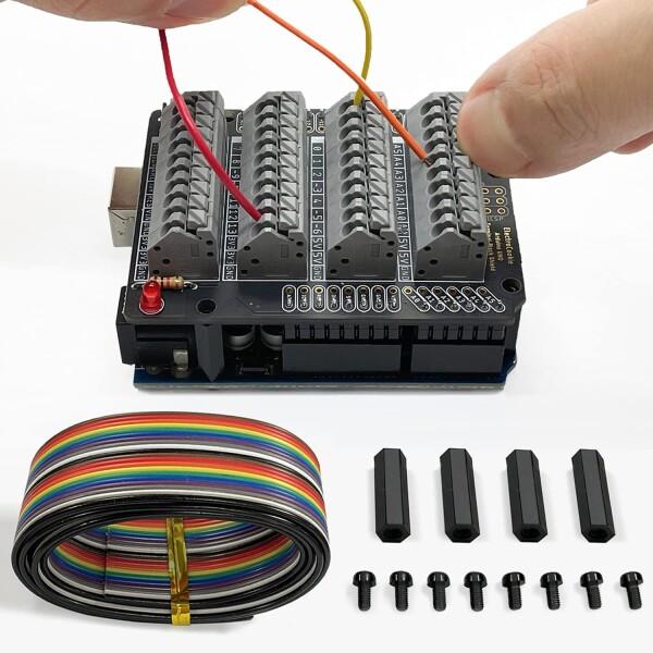 ElectroCookie Unoターミナルブロックシールドキット Arduino Uno R3対応 プッシュインシンプルスプリングコネクタ拡張PCBモジュール商品コード：49071754177型番：dab7de68-17a8-4443-8...