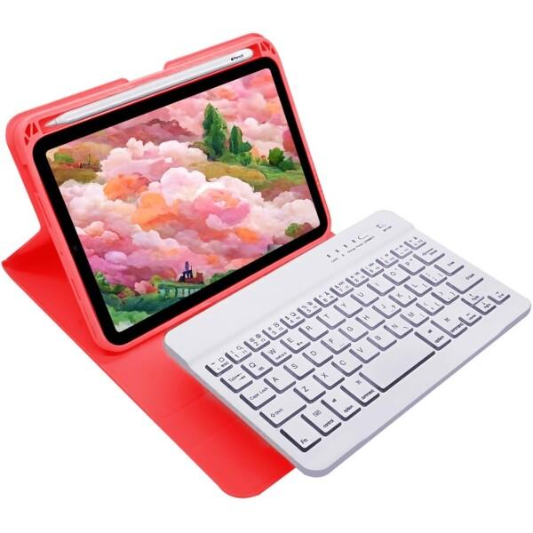 マウス付き iPad A16 第11世代/iPad 第10世代 対応 キーボード ケース 脱着式 アイパッド 2022/2025年 第10/11世代 11インチ/10.9インチ カバー ペンシルホルダー付き ビジネス ホワイト Blueto...