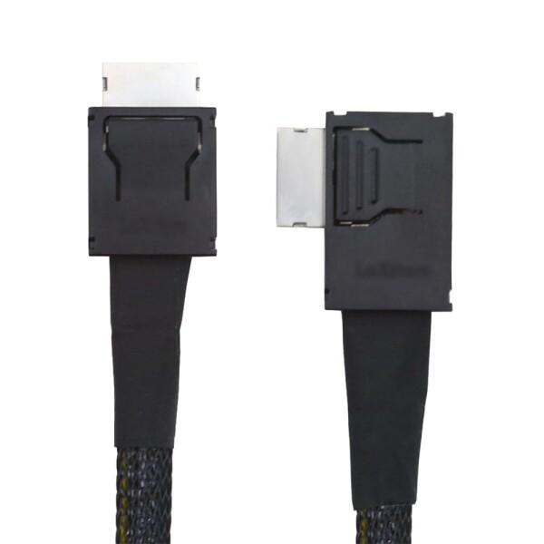 xiwai 左角度 90度コネクタ デュアルシールド OcuLink PCIe 4.0 PCI-Express SFF-8611 4i オス - SFF-8611 オス データアクティブケーブル 外部 eGPU SSD 用 50cm商品コー...