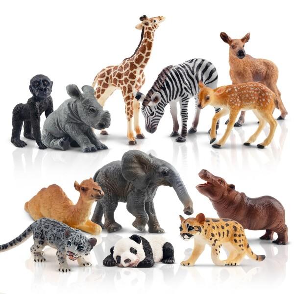 TOYMANY 12PCS野生動物フィギュア 森林動物フィギュアセット リアルな動物模型 モデル 人気動物 おもちゃ 玩具 誕生日プレゼント 飾り物 クリスマス 新年 コレクション ６歳以上商品コード：49073426387型番：F-ANI...