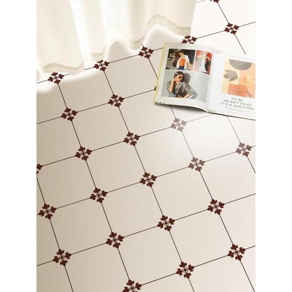 MORCART フロアタイル 置くだけ 貼るだけ フロアシート 接着剤不要 床 リメイクシート DIY トイレ 浴室 玄関 キッチン フローリングシート 防水 滑り防止 剥がせる 賃貸OK (20*20cm*40枚 / 約1畳分, フランス...