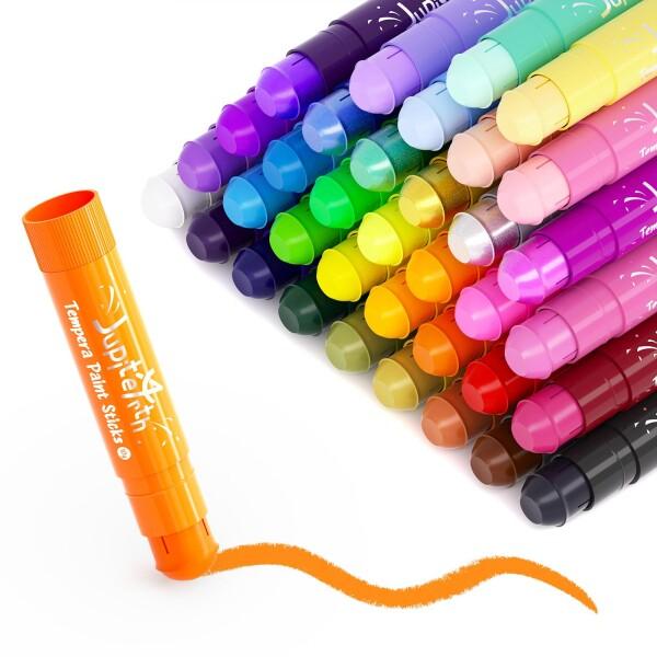 JUPITEARTH テンペラクレヨン 36色 パステルカラー テンペラペイントスティック 繰り出し式 持ちやすい 手汚れない 折れにくい 安全 無毒 水で落とせる 塗り絵 落書き お絵描き 絵の具 セット 小学生 赤ちゃん 幼児商品コード...
