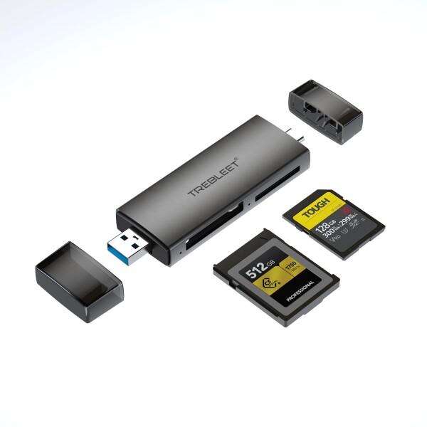 CFexpress Type BおよびSD UHS-II デュアルスロットメモリーカードリーダー USB 3.2 10Gbps 2イン1 USB C &amp; Aポート OTG iPhone 15 Pro/iPad Pro/PC/ノートパ...