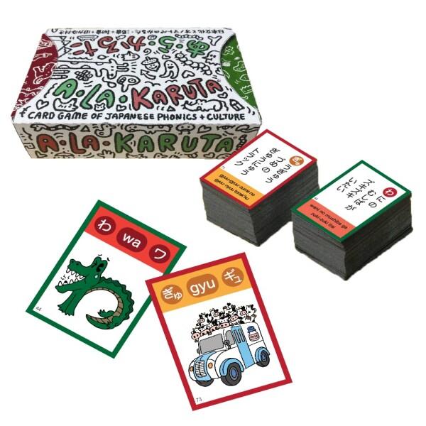 あ・ら・かるた a la karuta 濁点拗音もある 日本語教育かるた オノマトペかるた商品コード：49073962952型番：ALK-001ひらがな札(緑45枚)+濁音半濁音拗音旧かな札(赤59枚)緑札45枚と赤札59枚を分けて収納でき...