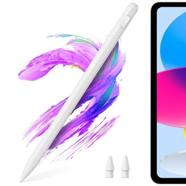タッチペン 対応iPad ペンシル スタイラスペン 対応iPad第9/10世代/11世代 (A16) アップルペンシル 超高感度/電量表示/傾き感知/パームリジェクション 極細 Type-C急速充電式 磁気吸着機能 対応iPads Air ...