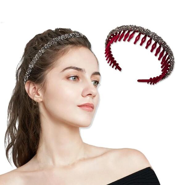 (Jessimi) カチューシャ 2個セット ヘッドバンド ベルベット 女の子 ヘアアクセサリー滑り止め 前髪クリップ 固定 キッズ 痛くない 子供 レディース 可愛い 髪留め 子供＆大人用 (レッド＊レッド)商品コード：490741660...