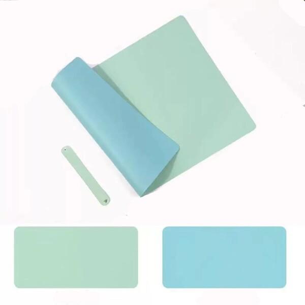 Simba デスクマット両面デスクパット 大型マウスパッド (Sky-blue)商品コード：49074287626サイズ：80X40 CMカラー：Sky-blue【両面使用可能、デスク保護】PVCレザーから作られたテーブルマット、デスクトッ...