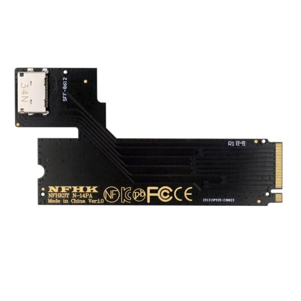xiwai PCI-E 4.0 4X NVMe M.2 M-Keyオス - Oculink SFF-8612 SFF-8611 ホストアダプター 2022 2023 ThinkBook 14+ SSD &amp; 外部グラフィックスカード用...