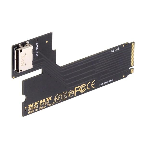 NFHK PCI-E 4.0 M.2 M-Key to Oculink SFF-8612 SFF-8611 ホストアダプター 2022 2023 ThinkBook 14+ 外部グラフィックスカード&amp;SSD用商品コード：490742...