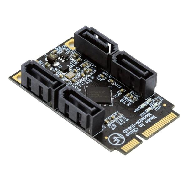 NFHK Mini PCI-E PCI Express to SATA 3.0 4ポートアダプターコンバーター 6Gbps ハードドライブ拡張カード SSD用商品コード：49074298769型番：NF-SA-033-4Pカラー：ブラック ...