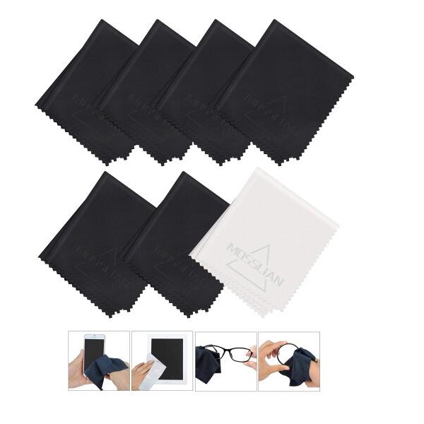 MOSSLIAN 7インチ メガネクロス クリーニングクロス メガネクリーナー 液晶画面用マイクロファイバークロス カメラレンズ クリーニングクロス 指紋、汚れ強力除去 (17.8x15.2cm 7枚セット)商品コード：4907452288...