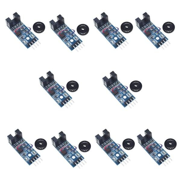 10sets Speed Measuring Sensor LM393 Speed Measuring Module Sensor Slot Type IR Optocoupler DIY Kit with Encoders商品コード：49...