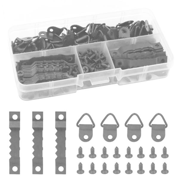 winova 壁掛けフックセット 251PCS 額縁吊り金具 フォトフレーム固定金具 絵画/写真フレーム/鏡掛け用 ブラック 吊り下げ三角カン付き商品コード：49074567305型番：winovaカラー：黒[豊富なセット内容] 約251P...