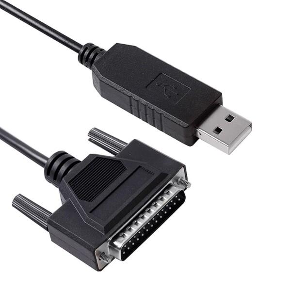 Usangreen USBプログラミングケーブル Fanuc CNC DNC Fanuc 6 10 11 12 15 16 18 21シリーズ ソフトウェアフロー制御 CNC-SW-25M USB - DB25 オス コンソールケーブル F...