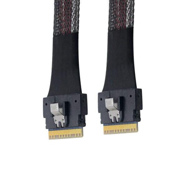 ChenYang CY SFF-8654 8i 74ピン ホストオス→SFF-8654 74ピン オス PCI-E スリムライン SAS 4.0 ターゲットケーブル 50cm商品コード：49074596080型番：CY-SF-028カラー：...