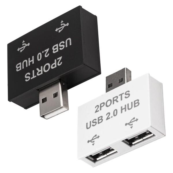 Leehitech 1 to 2 USB 2.0 分岐拡張ハブ USB 2.0 直挿し充電ポート拡張アダプター 480Mbps 高速データ転送 3V/1A 安全で安定した充電 軽量 コンパクト 携帯便利 機能主義ハブ ラップトップ、携帯電話...