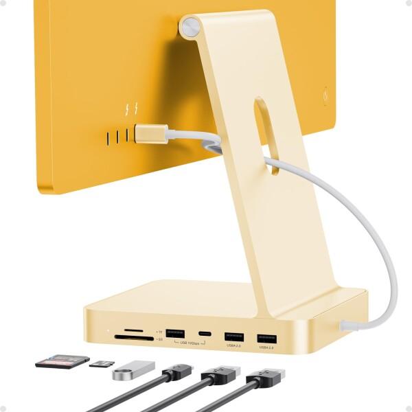 PULWTOP 7 in 1 USB C ハブ iMac 24インチ 2021/2023専用 iMac M1/M3 アクセサリー USB Hub ハブ M.2 NVMe SSDスロット搭載 (SSD含まない) 1 x USB-C 3.2 G...