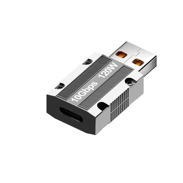 WLGQ 10Gbps USB CメスからUSBオスヘッドアダプタまで、亜鉛合金両面USB AからUSB Cアダプタまで、高速データ転送と安定充電機能を持ち、ノートパソコン、充電器、充電宝に適している商品コード：49074596756型番：...