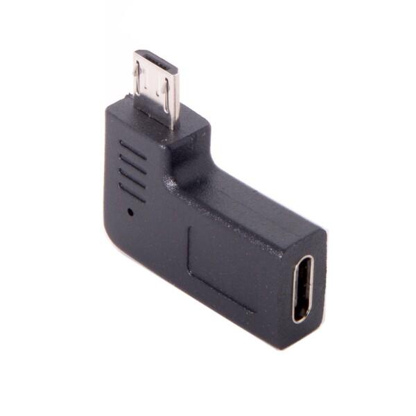 CY USB-C Type-C メスからマイクロUSB2.0 5ピンオスデータアダプター 90度直角商品コード：49074596968型番：FBA-UC-213-RIサイズ：Right angledカラー：直角USB - C type - ...