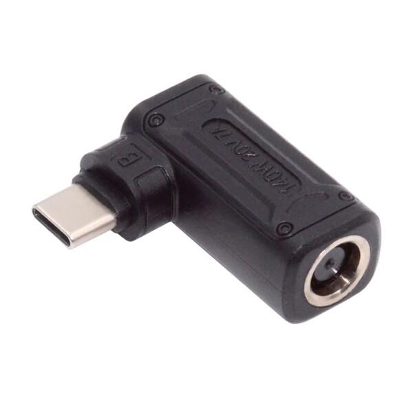 xiwai 90 度角度 DC ジャック 7.4x5.0mm 入力から USB-C Type-C 140W 100W 電源プラグ充電アダプター、ラップトップ電話用商品コード：49074597030型番：UC-066-7450MM-XYアング...