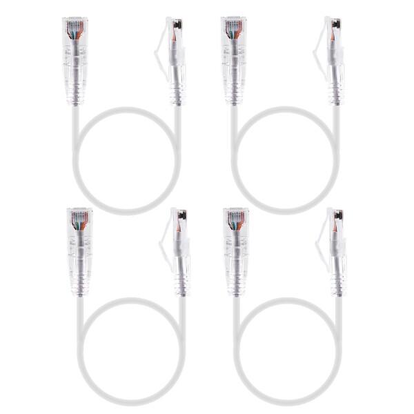 GeeekPi 4PCS Cat6A イーサネットケーブル、引っ掛かりのない短いシールド付きネットワークケーブル、ホワイト (50 cm/1.64 フィート)商品コード：49074636913型番：CAT6サイズ：0.5 M互換性: ユニバ...