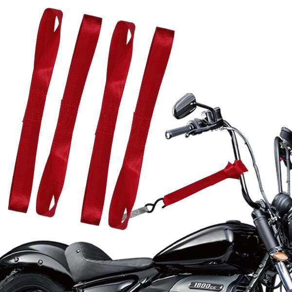 タイダウンストラップ 荷締めベルト 荷物ベルト タイダウンベルト ソフトループ 固定ベルト 多用途 梱包 自転車 バイク 転倒防止 多用途工具 運搬用 4個セット 赤(あか)商品コード：49074741904型番：YAO-401サイズ：長さ...