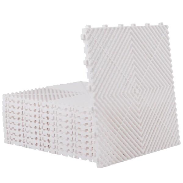 ISL ガレージタイル ラウンドタイプ ホワイト 10枚セット 40×40×1.8cm 業務用 高耐荷重モデル商品コード：49074741947型番：GT005-10サイズ：10枚カラー：ホワイトサイズ:400×400×18mm　素材:強化...