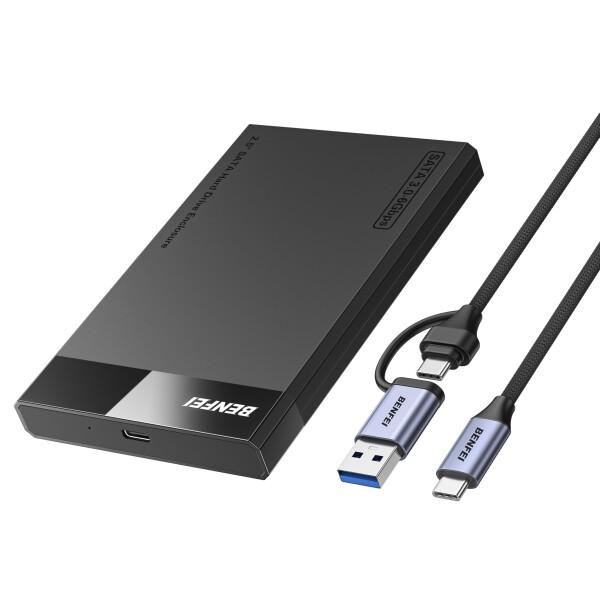 BENFEI 2.5インチ SATA-USB 外付けハードドライブケース ツールフリー設計 SSD/HDD対応 最大6Gbps高速転送 UASP/SATA IIIサポート プラグアンドプレイ商品コード：49075458576型番：00038...