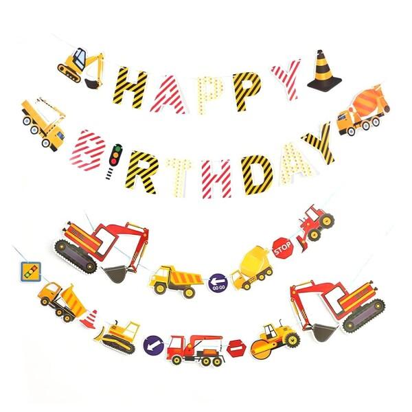 誕生日 飾り付け 3D 車 バルーン セット 工事車両 ショベルカー Happy Birthday ガーランド付き シンプル デコレーション 子供 キッズ 男の子 バースデー お祝い商品コード：49075593670型番：1サイズ：ショベル...