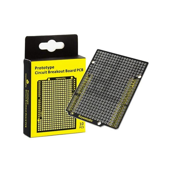 KEYESTUDIO 10個 プロトタイプ プリント 回路基板 ブレイクアウトPCBボード シールド スターターキット for Arduino UNO R3 アルドゥイーノ アルデュイーノ アルディーノ ブレッドボード セット 電子工作商品...