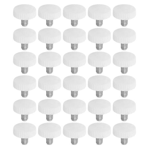 PATIKIL M4x6 mm ローレットつまみネジ 30個 オスネジ 丸型クランプネジノブ ハンドグリップボルト 取付金具 照明家具金具用 ホワイト商品コード：49075617454型番：pta230717tt000189jpカラー：ホワ...