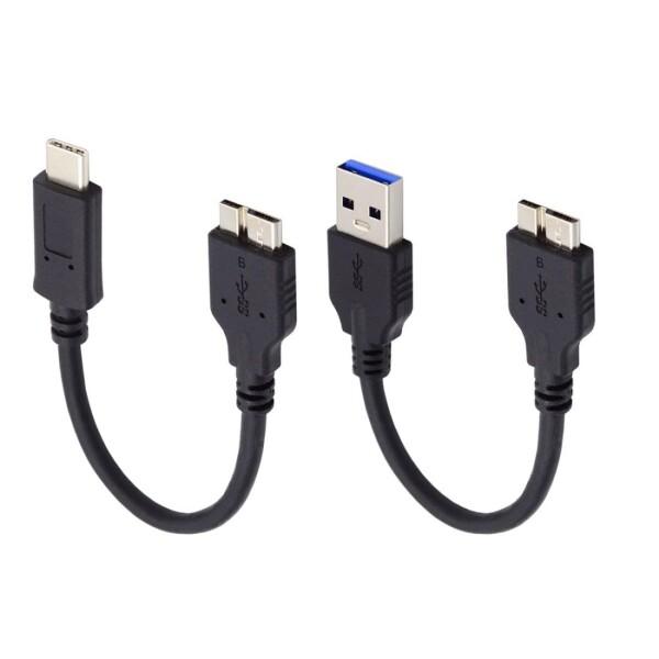 chenyang USB 3.0/USB Cオス→マイクロBオスケーブル ポータブルハードディスク15cm用 2本パック商品コード：49076249682型番：CY-UC-140カラー：ブラックUSB 3.1 USB-C - Micro 3...