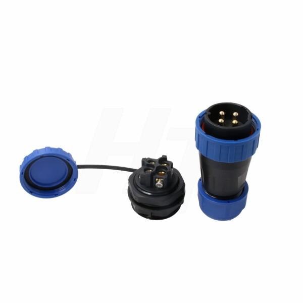 HangTon TY28 4ピン 45Amp はんだ不要 航空 防水 クイックディスコネクトコネクター オスメス ケーブルプラグソケット ネジクリンプ電源デバイス用商品コード：49076255082型番：TY28-4Aサイズ：4 Pin 4...
