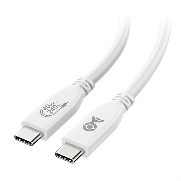 (USB-IF認証) Cable Matters 40Gbps USB4 ケーブル 1m、(8K 60Hz / 4K 240Hz ビデオ・240W充電・40Gbpsデータ) USB 4 / USBC ケーブル、Thunderbolt 4 /...
