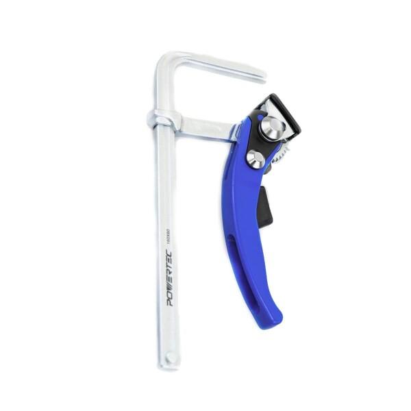 POWERTEC 71408 長尺定規クランプ F型/F クランプ、DIY工具 木工 接着 強力 固定 溶接 作業 切削 締付、最大開口178mm、ふところ深さ60mm商品コード：49076262319型番：71408A【商品内容と仕様】F...